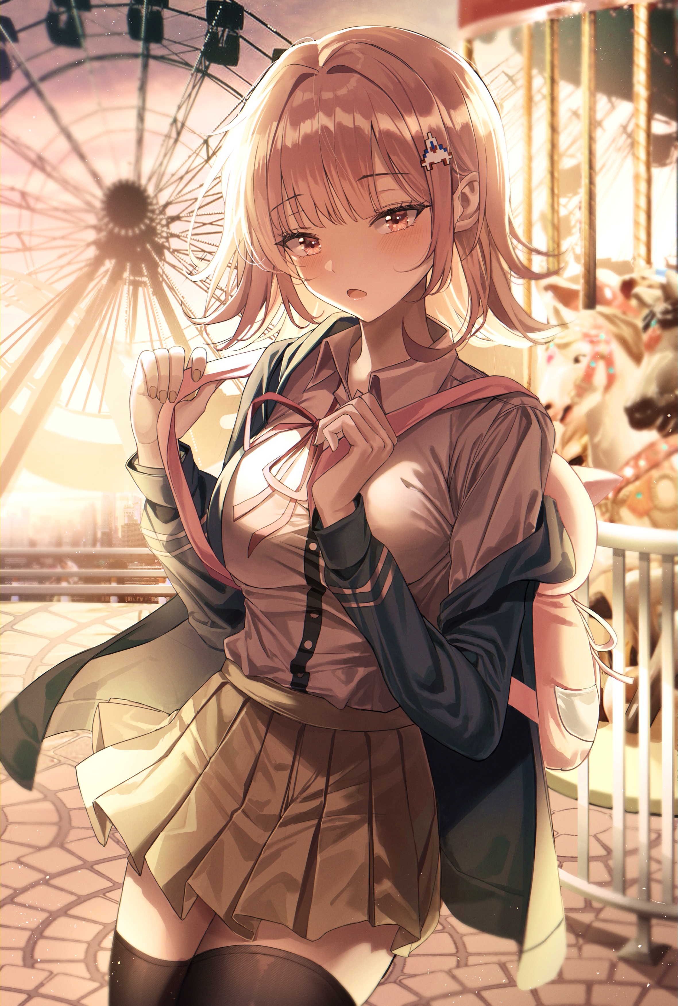 jjuha6 dangan-ronpa nanami chiaki seifuku thighhighs | #1079763 | yande.re